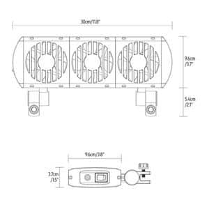 Aquarium Cooling Fan (3 fans) for sale at Shirley Aquatics UK